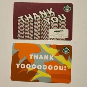 Starbucks | Accents | Cute Starbucks Gift Cards Thank You Theme 220202 ...